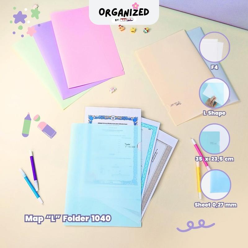 TOPLA Map L Kertas Tebal Anti Air dan Murah / Map Folio Warn - Shop ...