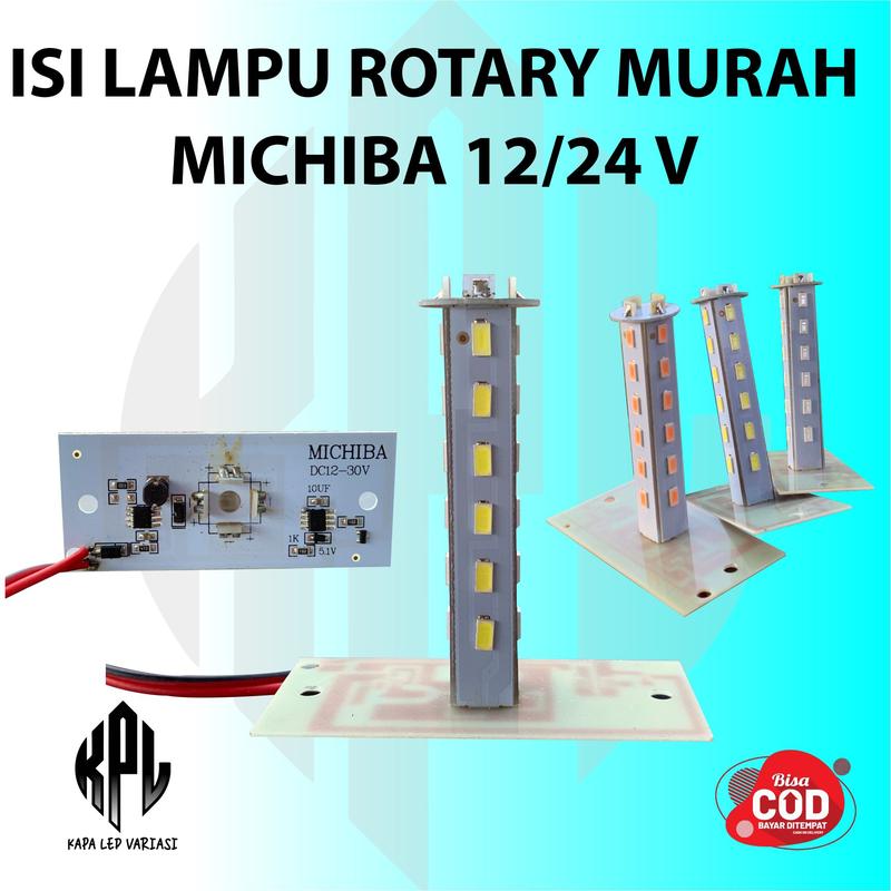 ISI LAMPU ROTARY MICHIBA LOTARI LAMPU EMERGENCY 12/24 V - Shop | Tokopedia