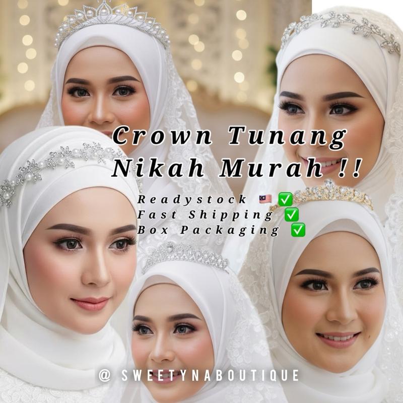 Crown Headpiece Tunang Nikah Murah Readystock / Crown Pengantin ...