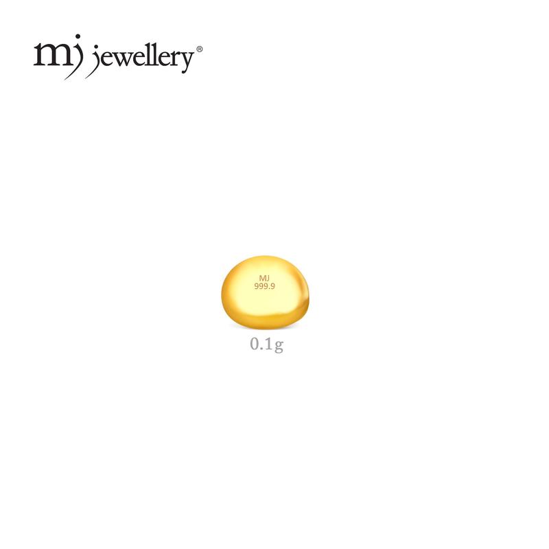 MJ Jewellery 999.9/24K Pure Gold Gold Bean- GB003 - TikTok Shop Malaysia