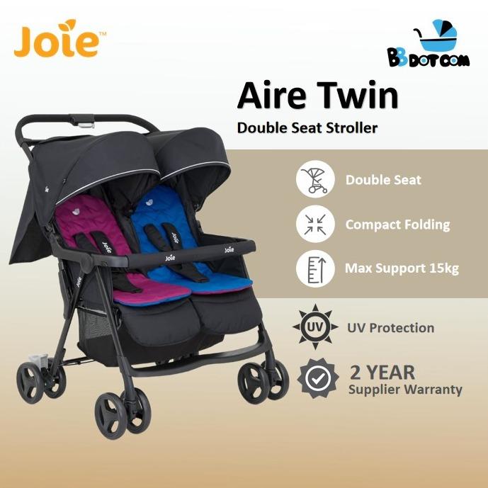 Joie Stroller Kembar Bayi Aire Twin Stroller Double Seat Newborn ...