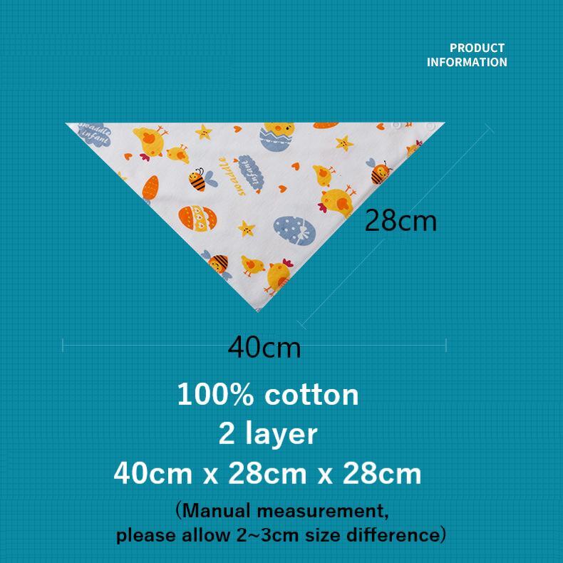 Kain Liur Bayi Kain Pembalut Segi Tiga Triangle Baby Bib Double ...