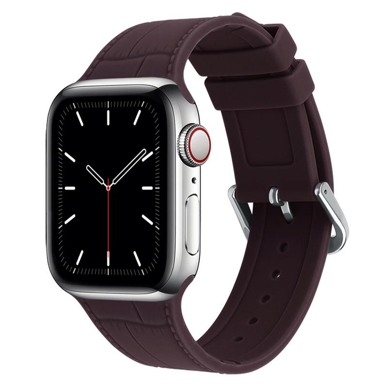 Tali silikon dengan jalur buluh untuk Apple Watch S9 / 8/7/6 / 5/4/3 ...