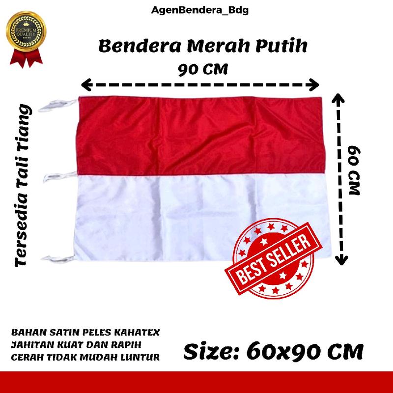 Bendera Merah Putih Ukuran ±60x90 Bendera Indonesia Bendera Depan Rumah ...