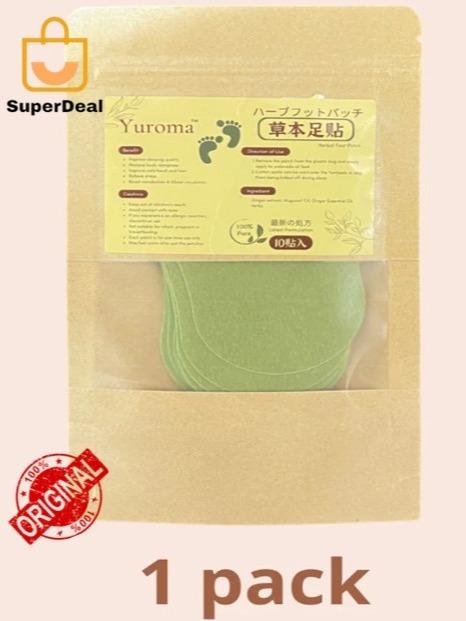 100% original Ready Stock! Yuroma Herbal Foot Patch 10 10pcs - TikTok ...