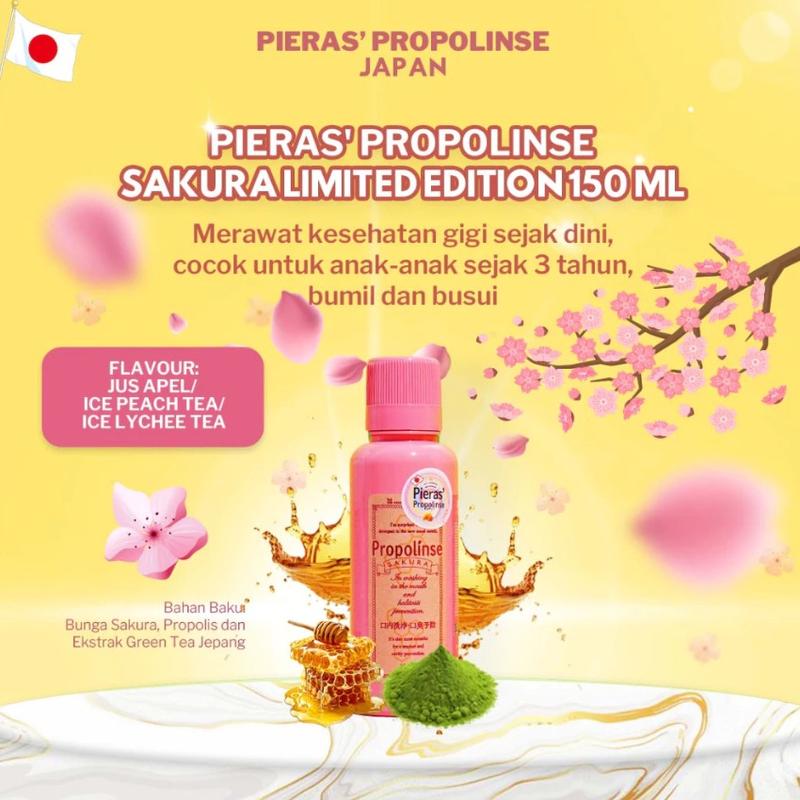 Pieras Propolinse Sakura Travel Size Mouthwash 150mL Obat Kumur - Shop ...