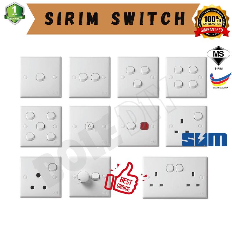 [SIRIM] Socket and Wall Switch / SWITCHES / SWITCH LAMPU 13A - TikTok ...