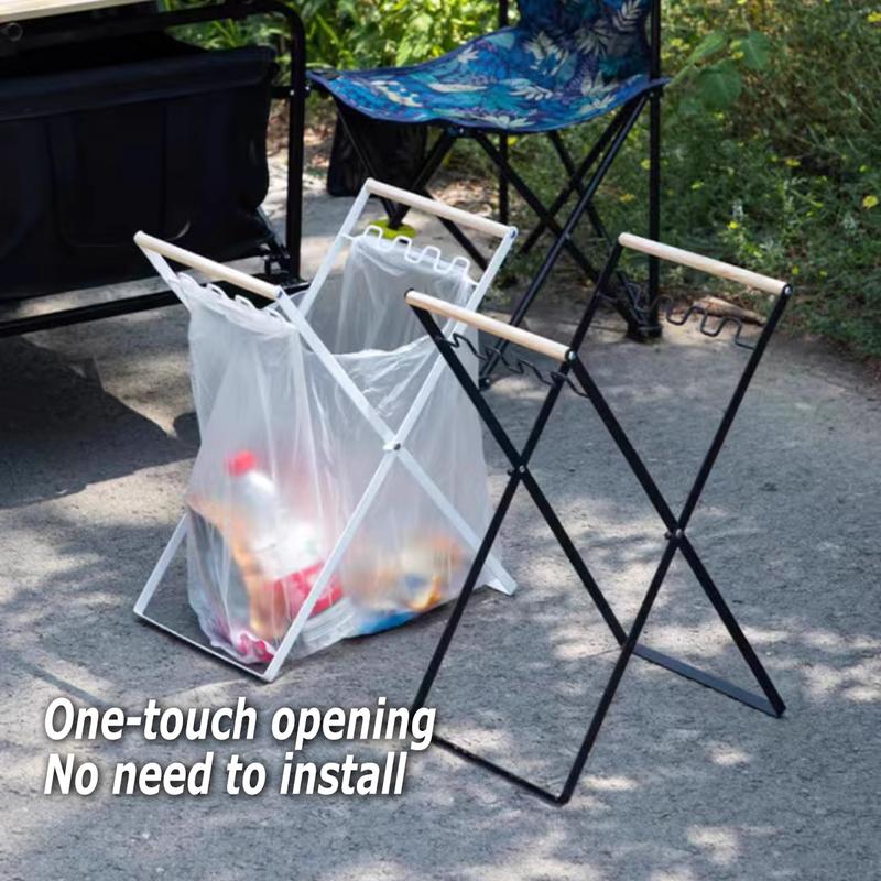 Collapsible Trash Organizer - Portable Camping Garbage Rack with ...