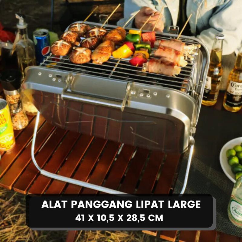 Alat Panggang Koper Lipat, Suitcase Grill Bbq Stainless Stee - Shop ...