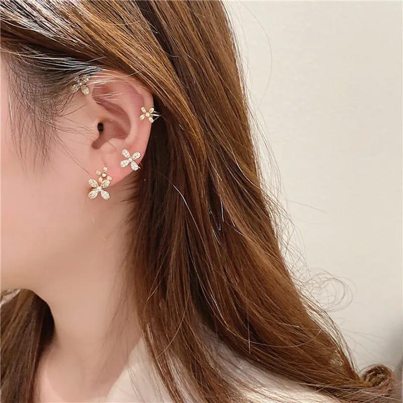 Anting Klip Hana Gold Tanpa Tindik Anting clip langsung nempel - Shop ...