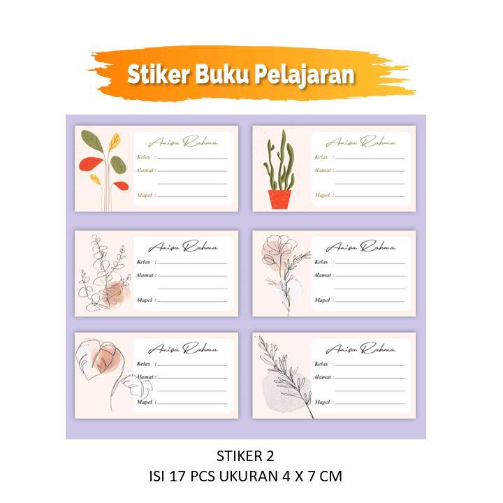 stiker label nama mapel custem nama 17 pcs dan 25 pcs - Shop | Tokopedia