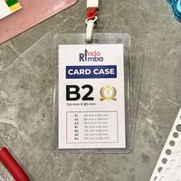 Jual ID Card Case Ukuran B2, B3, B4 + Tali Bahan Plastik Tebal, Cocok untuk ID Card Name Tag ...