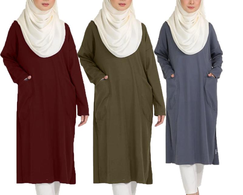 BLOUSE LOFYA LONG BLOUSE IRONLESS MUSLIMAH LABUH BLOUSE( 2 - TikTok ...