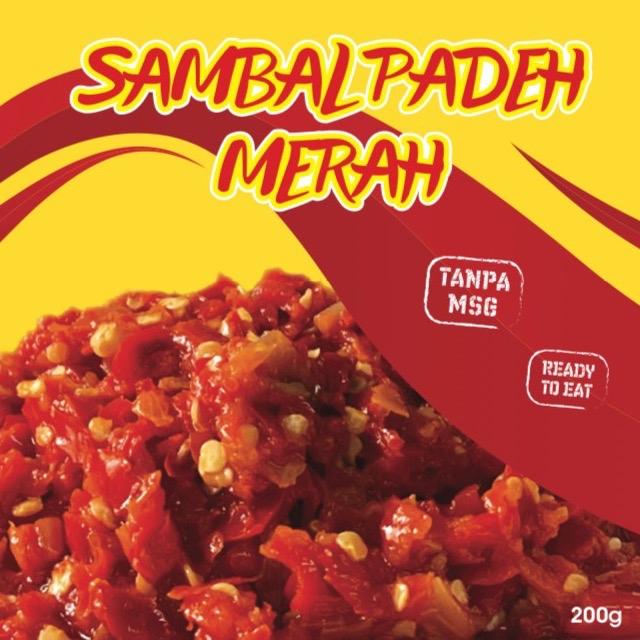 Sambal Merah Minang Asli. Sambal Padeh Merah. Ready To Eat Food ...
