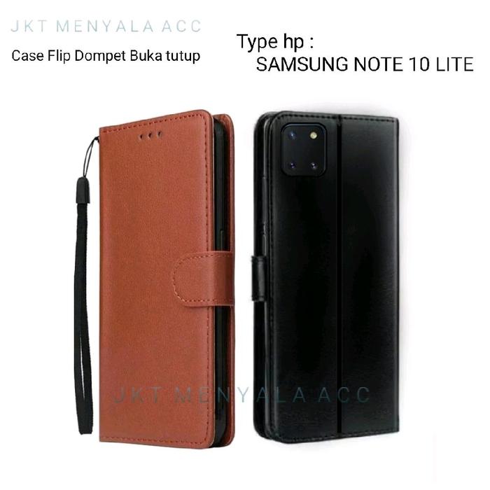 Promo Case Untuk Samsung Note 10 Lite Flip Cover Wallet Leather Casing ...