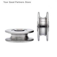 Jual 1pcs 8*40*14mm Metal U Grooved Concave Wheel Bearing Wheel/Crane ...