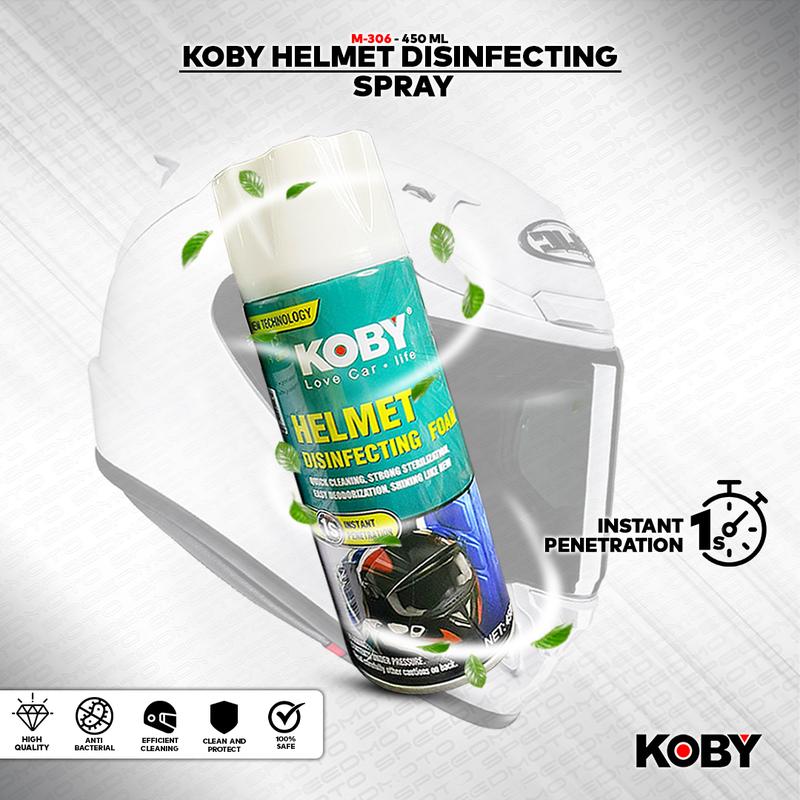 KOBY HELMET DISINFECTING SPRAY FOAM 450ML QUICK CLEANING EAS - TikTok ...