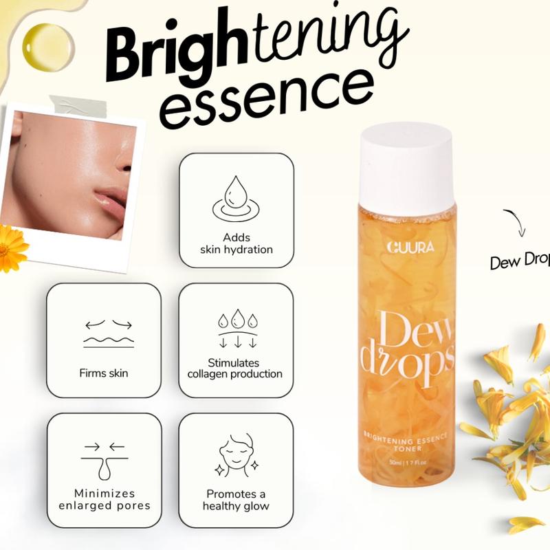 CUURA Dew Drops Hydration Toner with real Calendula Petals Skincare ...
