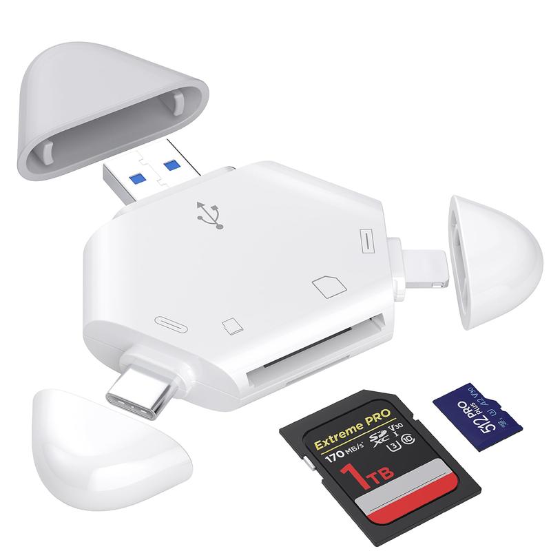 SD Card Reader for iPhone, Triangle USB C to Micro SD TF Memory ...
