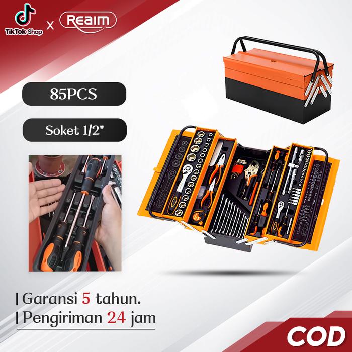 Promo REAIM Tool Kit 85Pcs - Set Perkakas Bengkel Mobil & Motor Lengkap ...