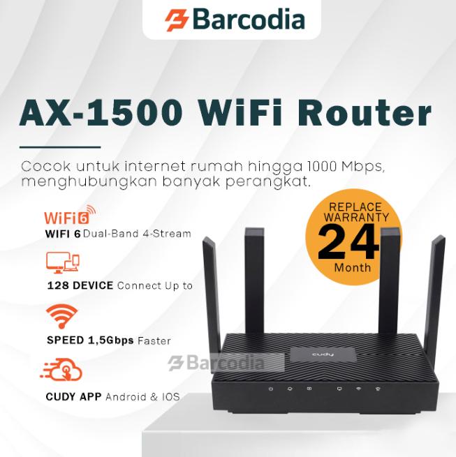 Promo Cudy WR1500 WiFi 6 Router AX1500 Dual Band – Internet Cepat ...