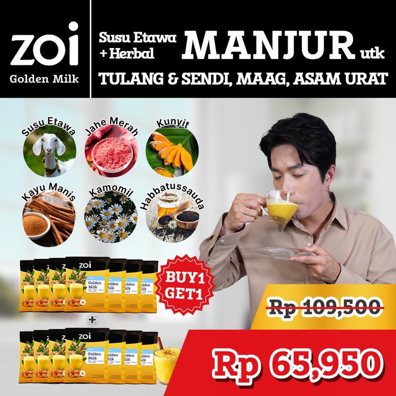 Paket 7 Sachet Dapat 14 Sachet Lee Jeong Hoon x Zoi Golden Milk - Shop ...