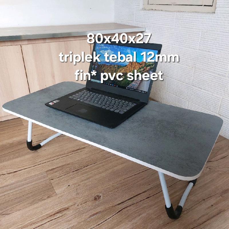 Meja belajar lipat/meja laptop/meja lesehan triplek 12mm finishing pvc ...