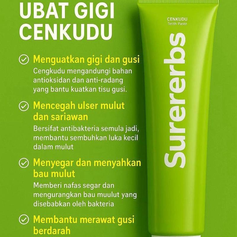 UBAT GIGI HERBA SUREHERBS | CENKUDU Cengkih + Lingzhi + Mengkudu ...