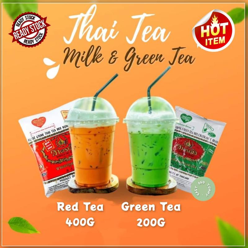 [EASY&YUMMY] ChaTraMue Thai Tea Red Tea 400g Green Tea 200g - TikTok ...