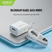Promo ROBOT Charger RT-L1 Single Port Quick Charging Free Cable Micro ...