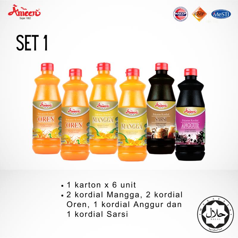 Ameen Pekatan Kordial Berperisa 840ml Set Kombo Kordial Amee - TikTok ...