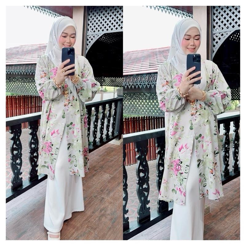 BLOUSE LABUH MUSLIMAH ELYSIA BY QAQJULIA TUNIC WANITA Loose Tunik ...