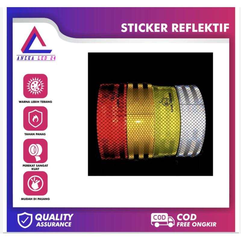 Sticker Reflektif 1 Meter x 5cm Stiker Kir Lolos Dishub Untu - Shop ...