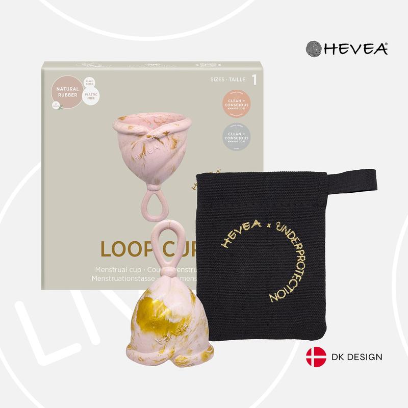 HEVEA LOOP Menstrual Cup, Size 1, Golden Blush | Rubber Period - TikTok ...