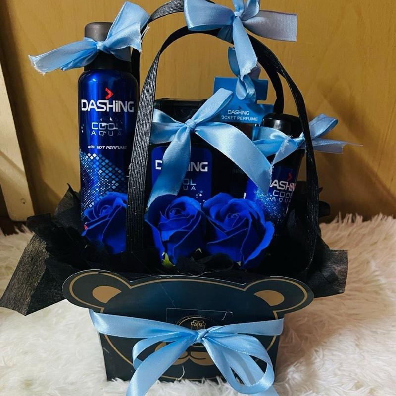 4in1 Dashing perfume set with Box(beautiful ice blue ribbons - TikTok ...