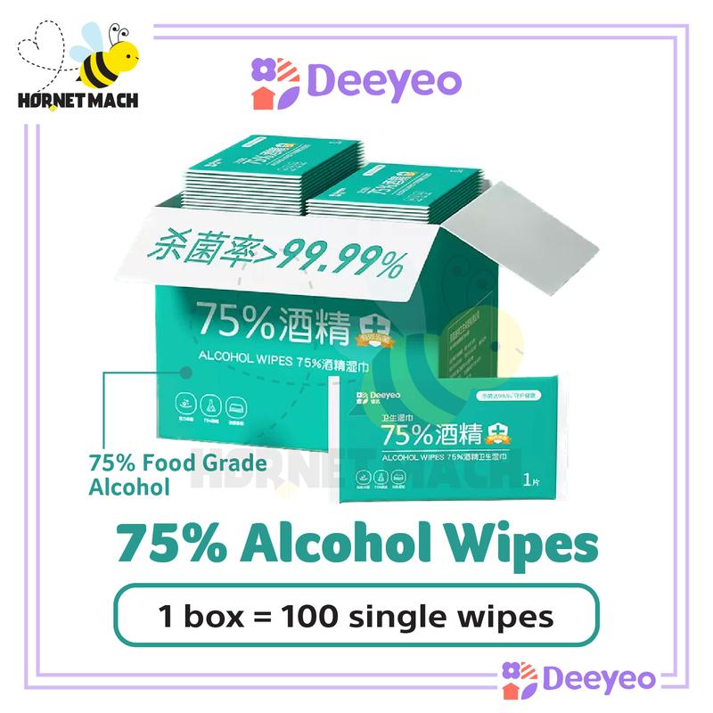 Deeyeo 75% Alcohol Wipes – 100 Single Wipes - TikTok Shop Malaysia