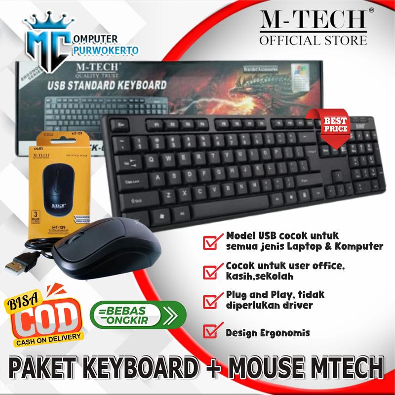 Keyboard Mouse Usb Komputer M-Tech Stk 01 - Shop | Tokopedia