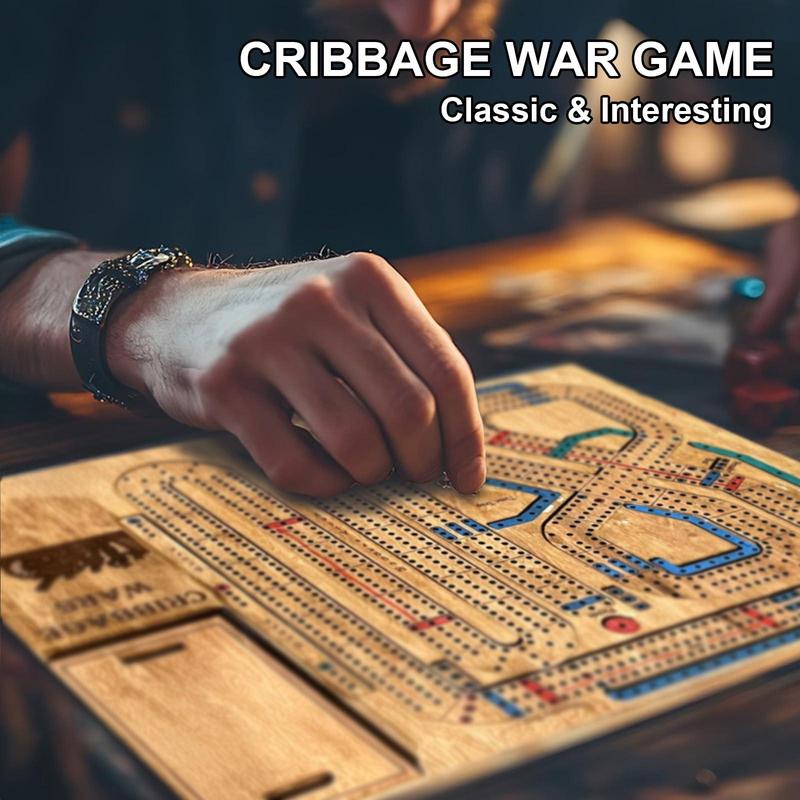 Cribbage Wars Board Game 2025 Durable Wood Craftsmanship | Organized ...