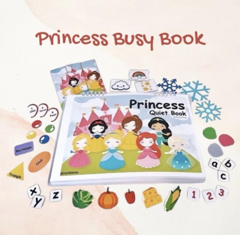 Princess Quiet Busy Book Preschool Activity Montessori Toddler - TikTok ...