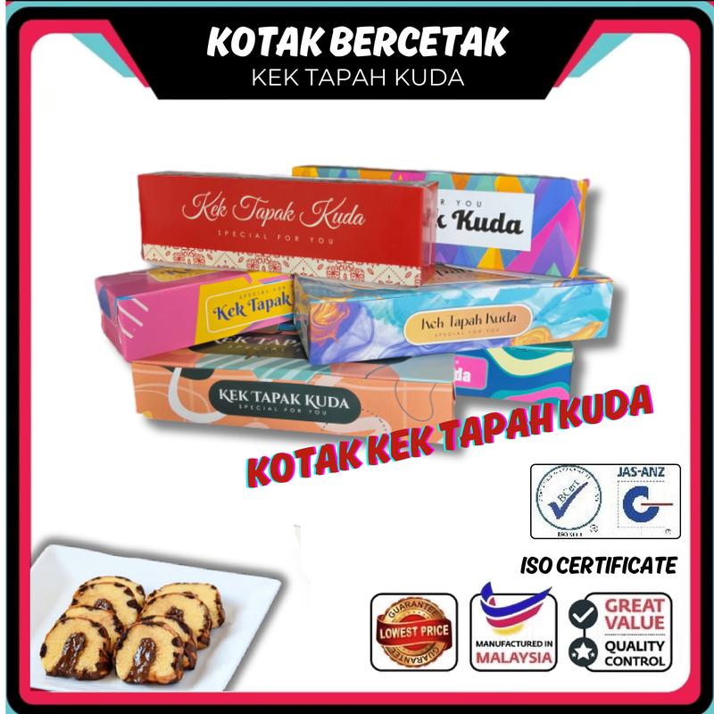 Easy Packing Toktik Shop Kotak Kek Tapak Kuda 10x3x2" Putih & Hijau ISO ...