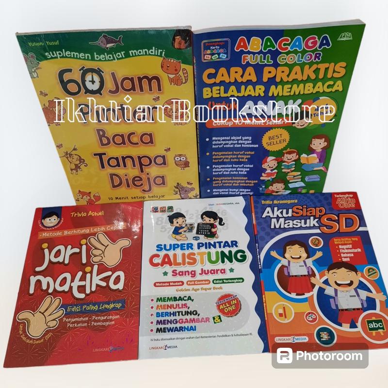 PAKET 5 BUKU ABACAGA - 60 JAM PINTAR BACA TANPA DIEJA - JARI - Shop ...