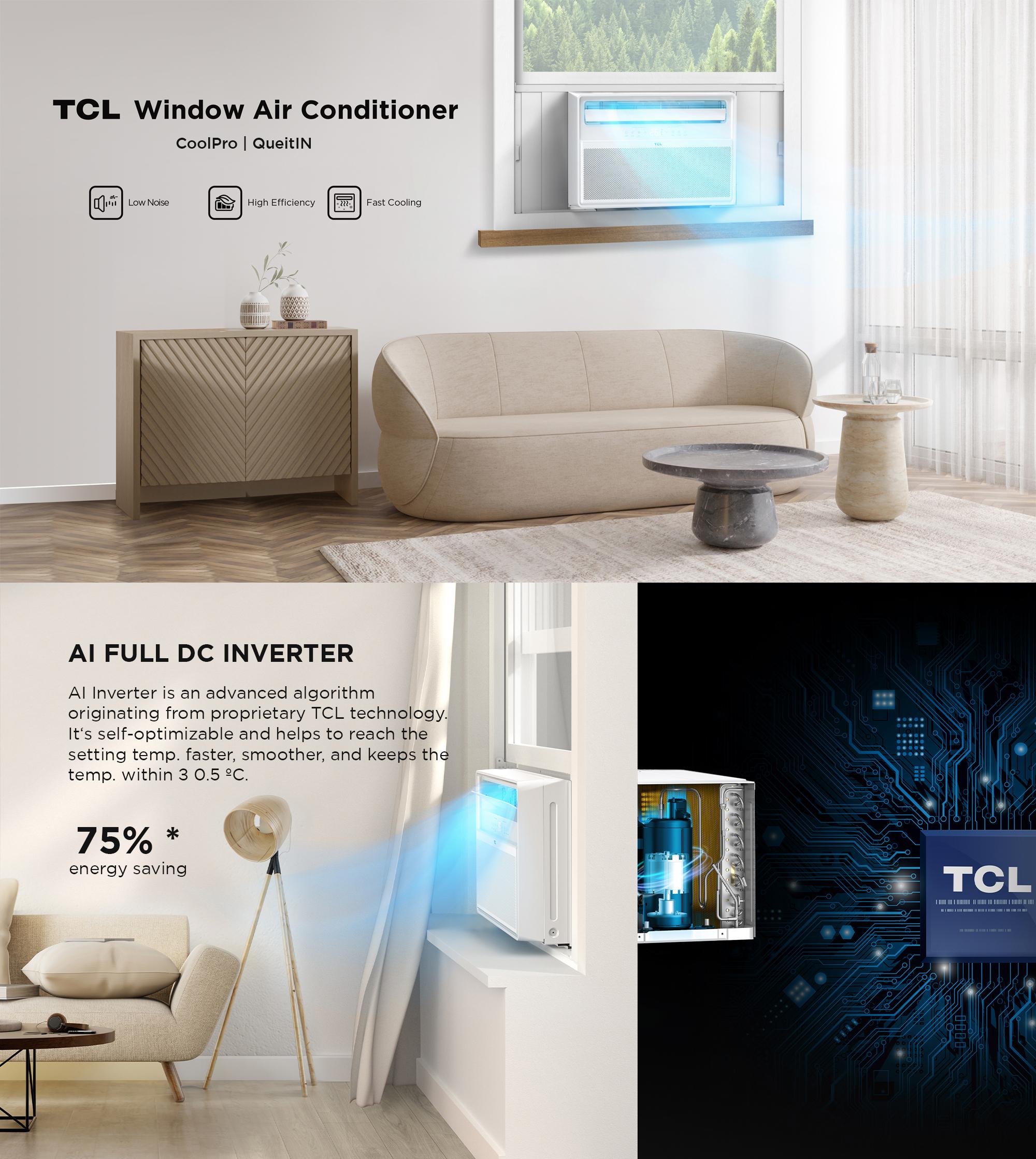 TCL Aircon TAC-12CWI/UJE2 1.5HP AI Full DC Inverter, Fast Cooling ...