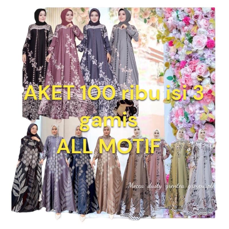 PAKET 100 ribu isi 3 Gamis LD 110 - Shop | Tokopedia