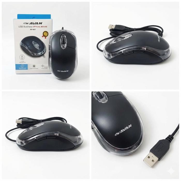 Jual Mouse USB AVAN AV-801 - Optical Mouse 1600 DPI - Ringan & Akurat ...