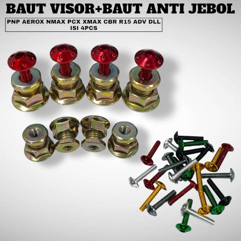 BAUT VISOR FULL CNC SET BAUT ANTI JEBOL PNP PCX NMAX XMAX AEROX ADV ...