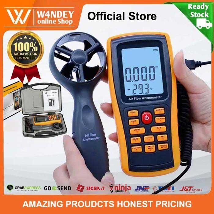 BENETECH GM8902 ANEMOMETER DATA LOGGER USB WIND ANEMO METER TESTER - Shop | Tokopedia