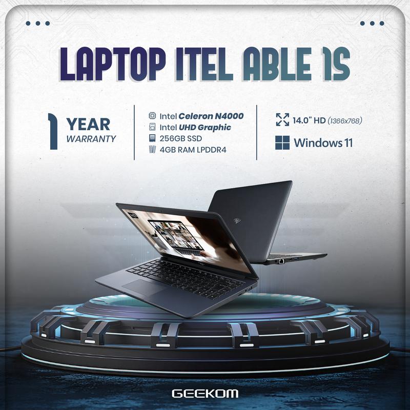 Laptop ITEL ABLE 1s Intel N4000 Ram 4GB/256GB SSD Windows 11 - Shop ...