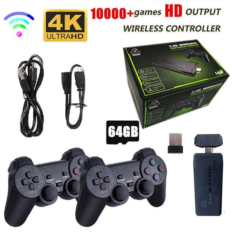 Konsol Permainan Video, Versi Naik Taraf 4K Ultra-HD, 64G Memori ...