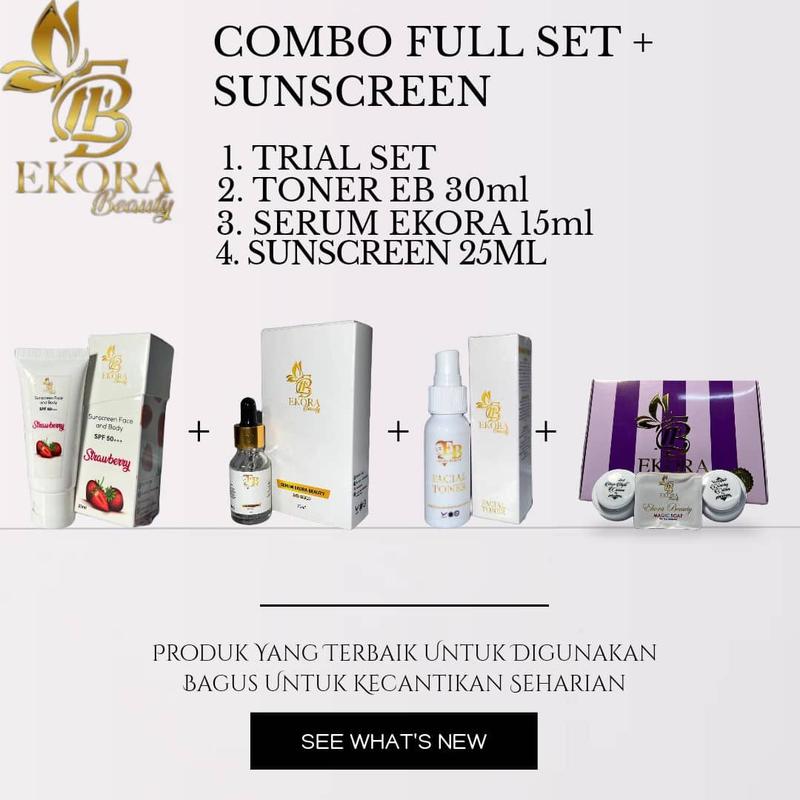 SET 6 ITEM (SUNSCREEN BESAR )BY EKORA BEAUTY Skincare Tone - TikTok ...