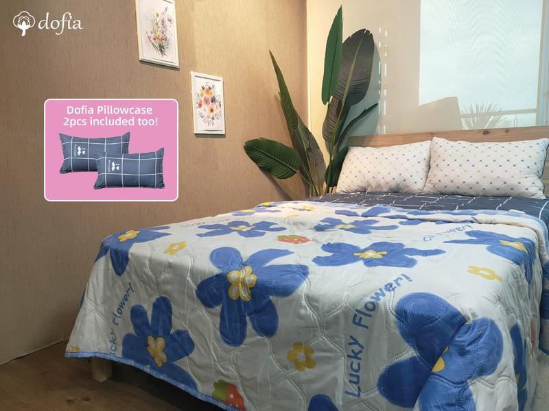 (Dofia Live Exclusive)6 in 1 Complete Printed Bedding Set Full Bedding ...